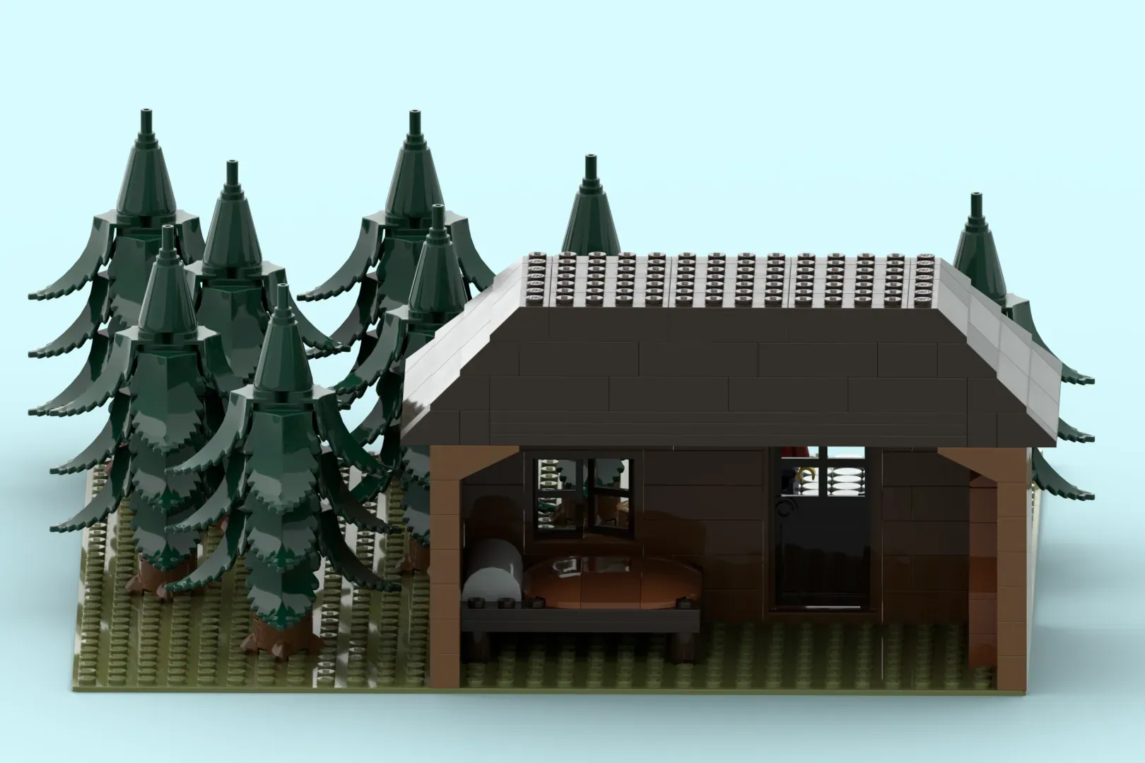 Cabin in an Evergreen Forest | LEGO® Ideas