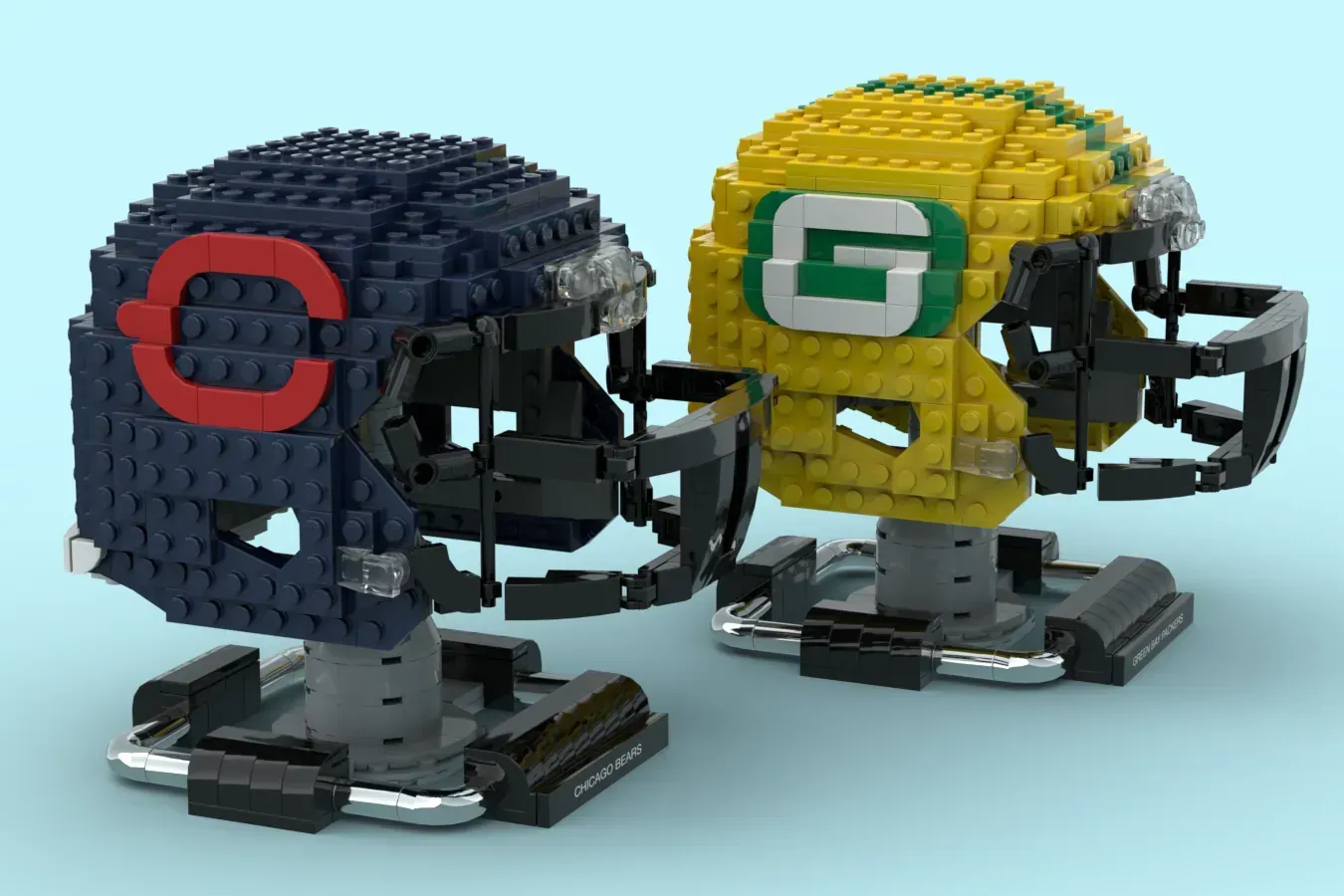 Packers and Bears NFL Helmets | LEGO® Ideas