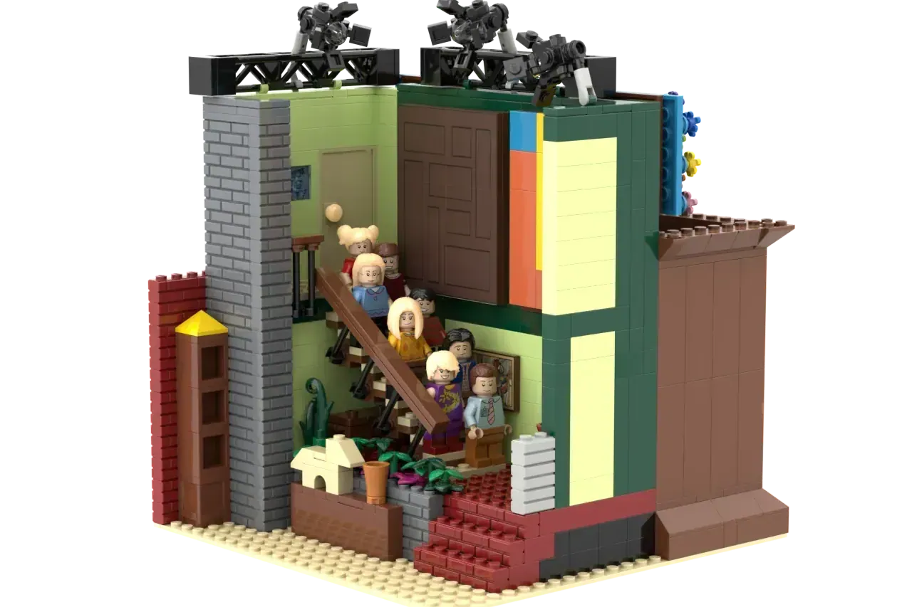 The Brady Bunch Staircase Display and Television 2-in-1 Set | LEGO® Ideas