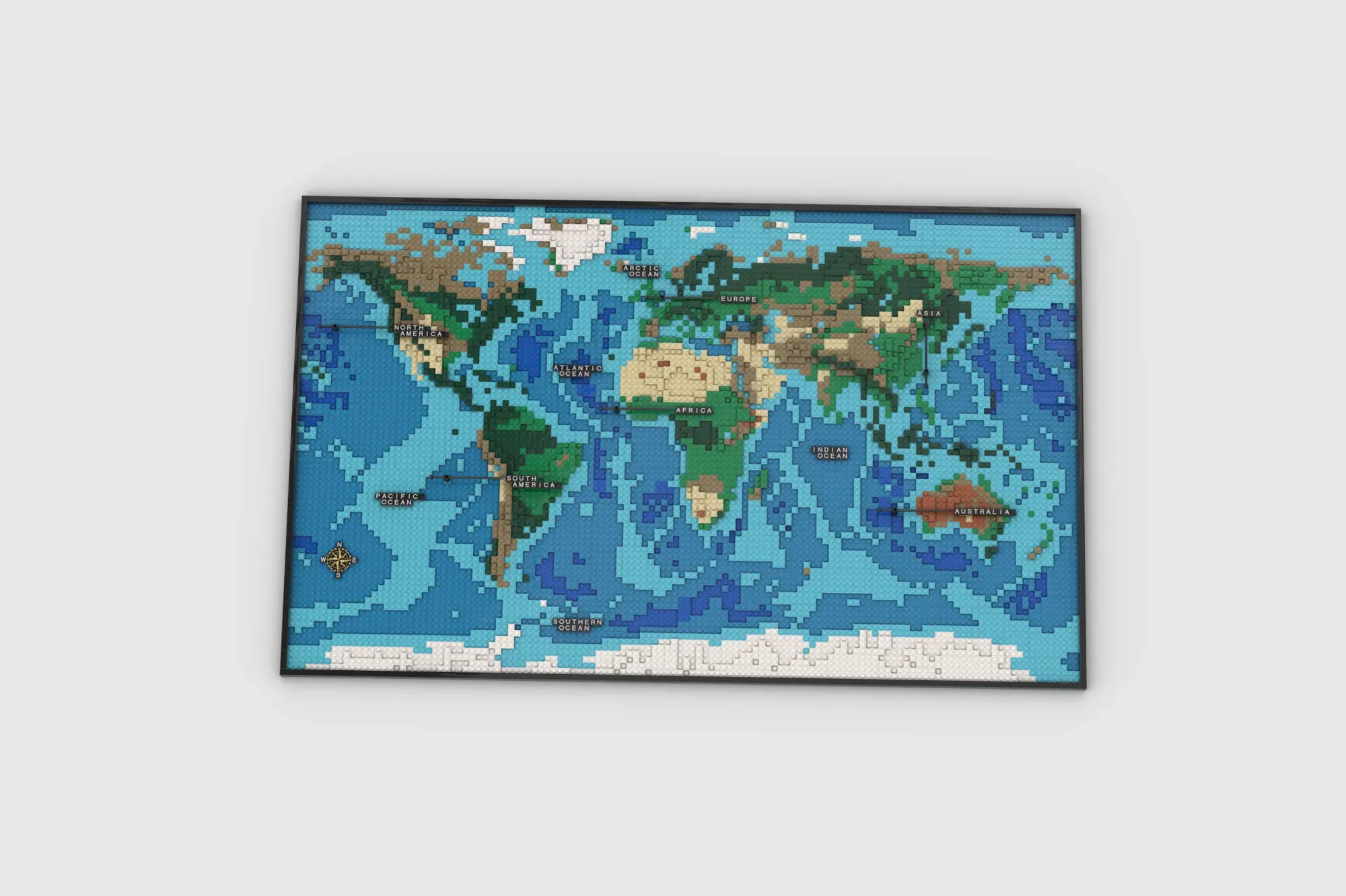 Topographical Colored World Map (With Labels) 🗺️ 🌎 | LEGO® Ideas