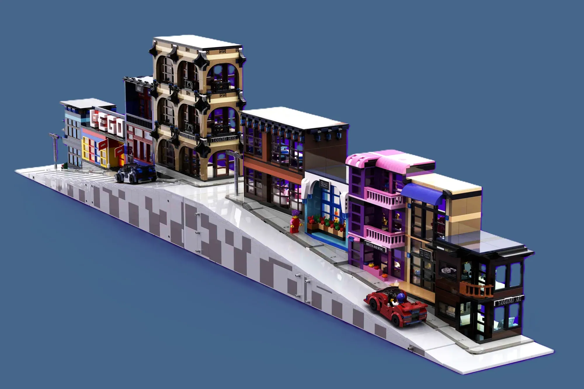 Yamaomo Street, the Sloped Street | LEGO® Ideas