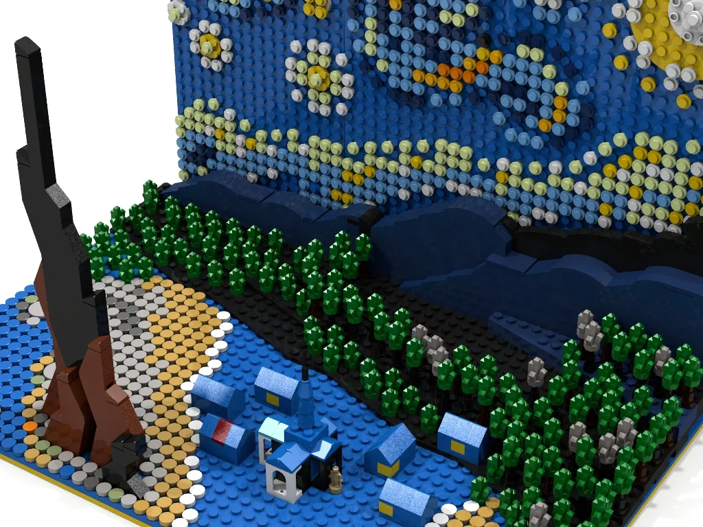 3D Art: The Starry Night (Van Gogh) | LEGO® Ideas