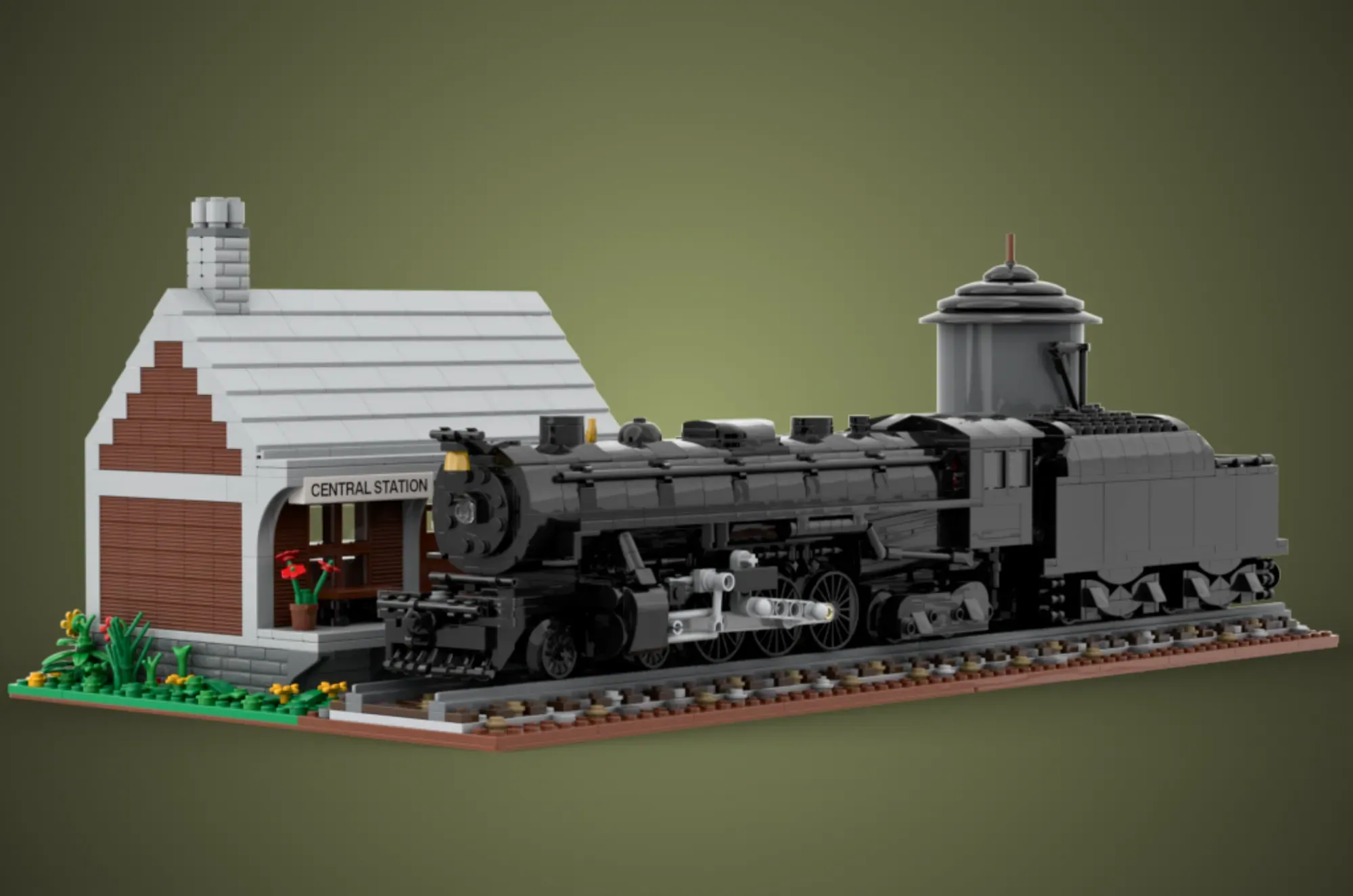Steam Locomotive Arrives at the Central Station | LEGO® Ideas