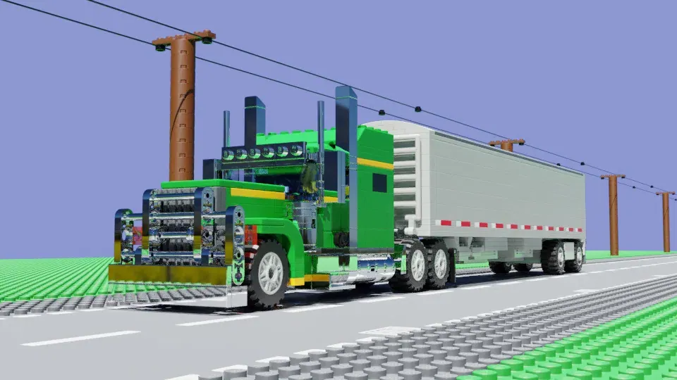 PeterBilt Semi-Truck With Grain Hauler | LEGO® Ideas