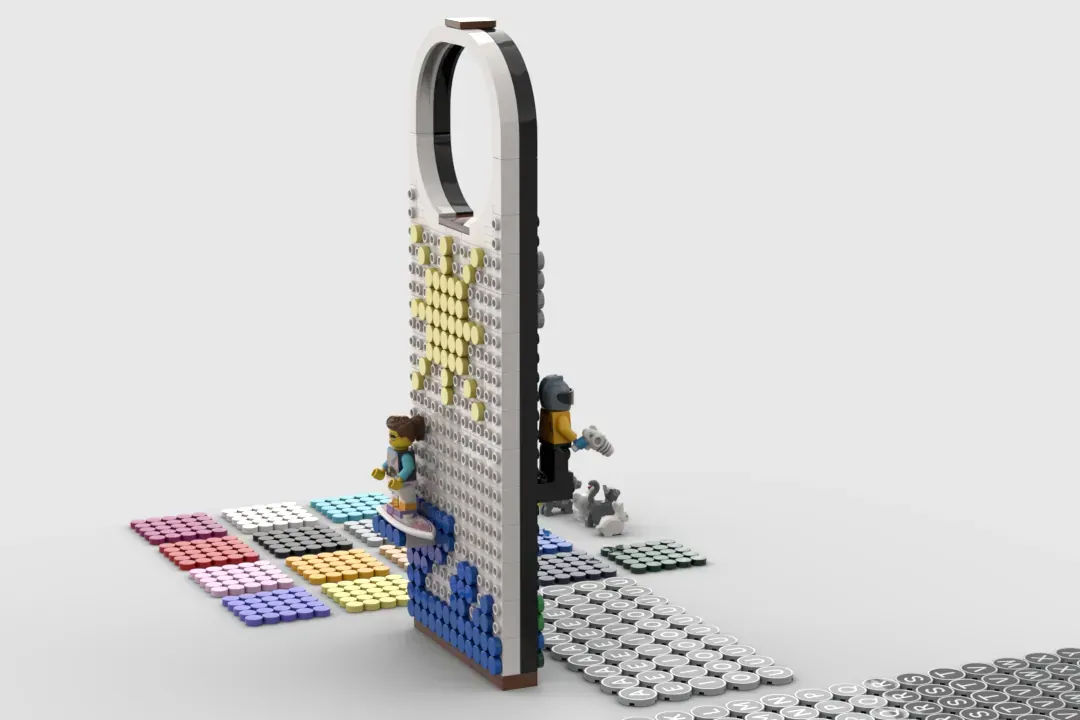 Double-Sided Customizable Hanging Doorknob Sign | LEGO® Ideas