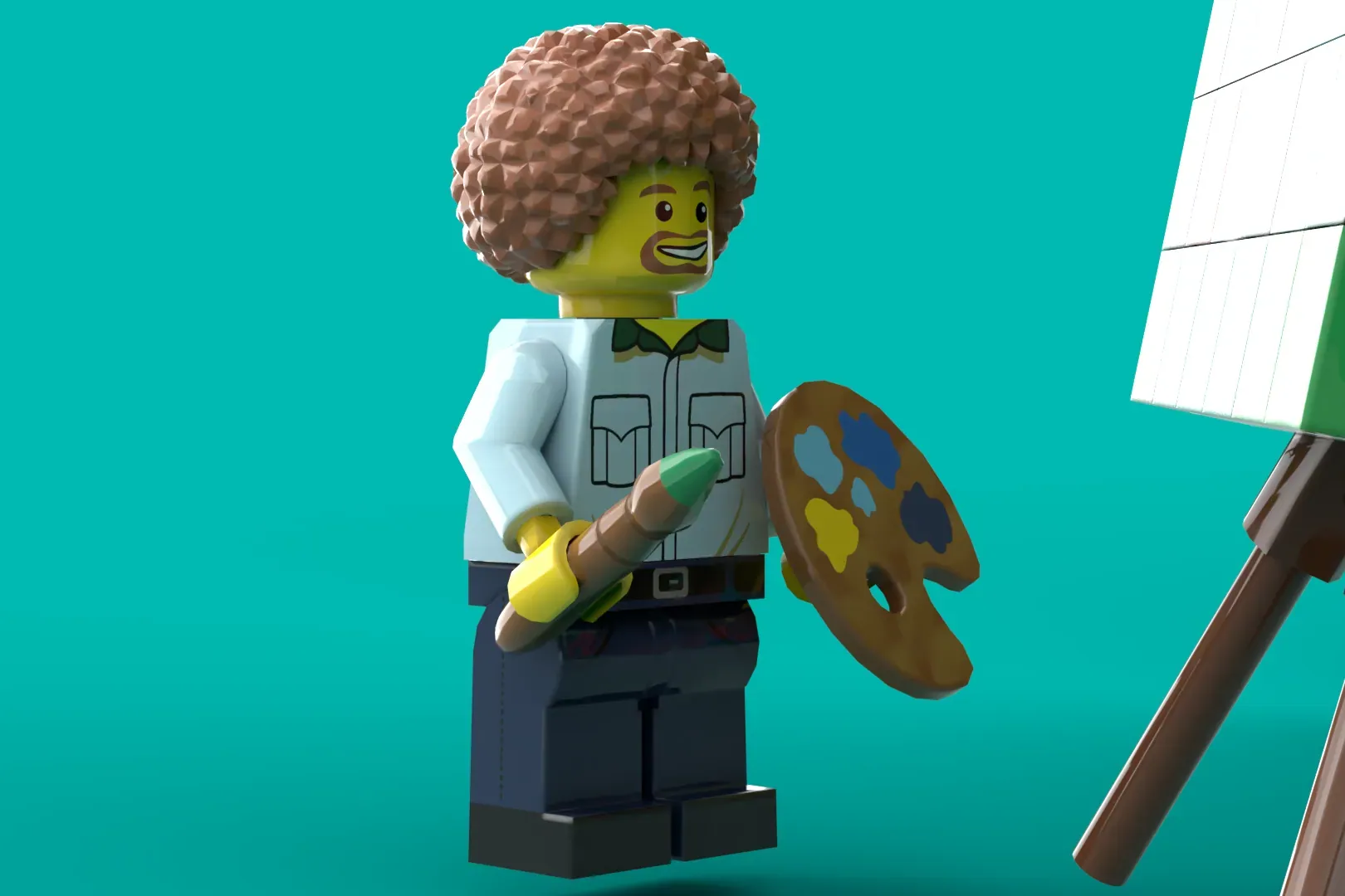 Bob Ross Painting Mosaic | LEGO® Ideas