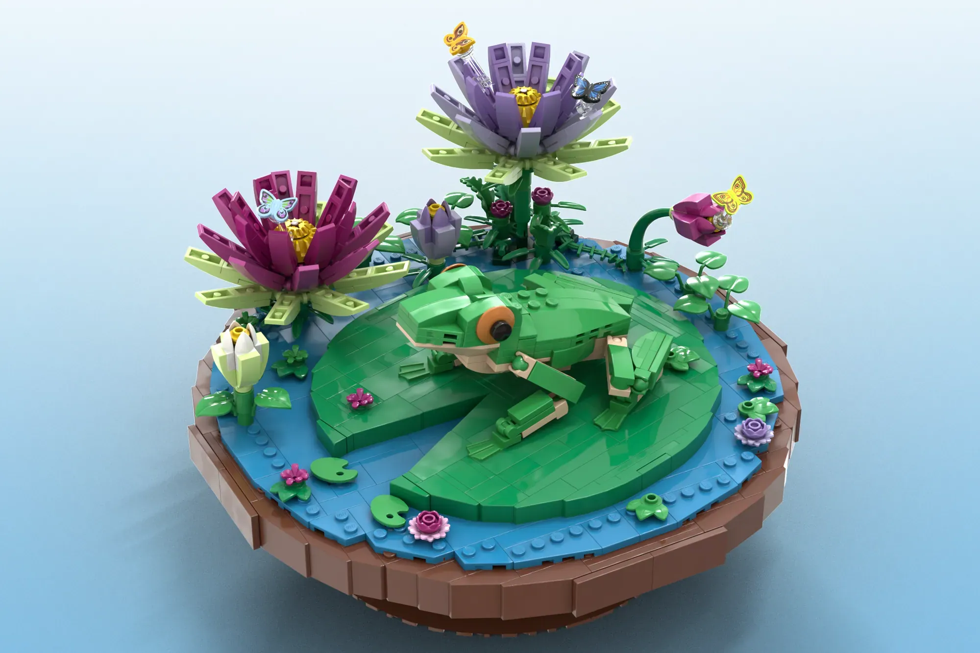 Water Lily and Frog | LEGO® Ideas