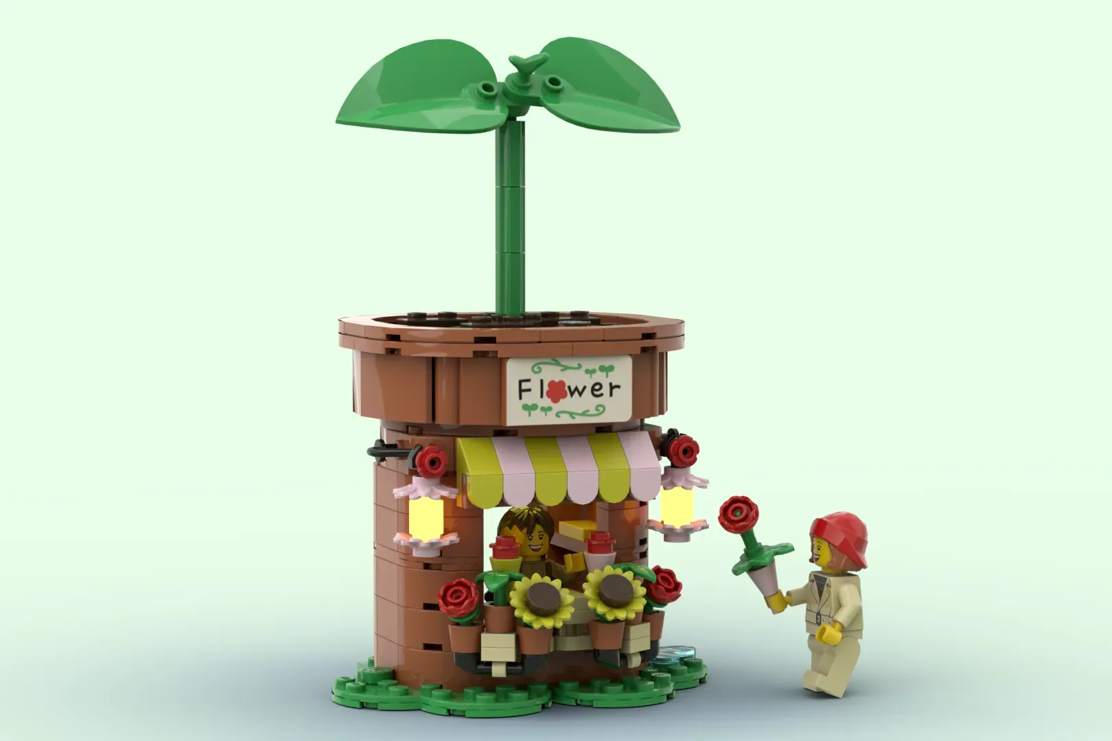 Flower Kiosk in a Pot | LEGO® Ideas