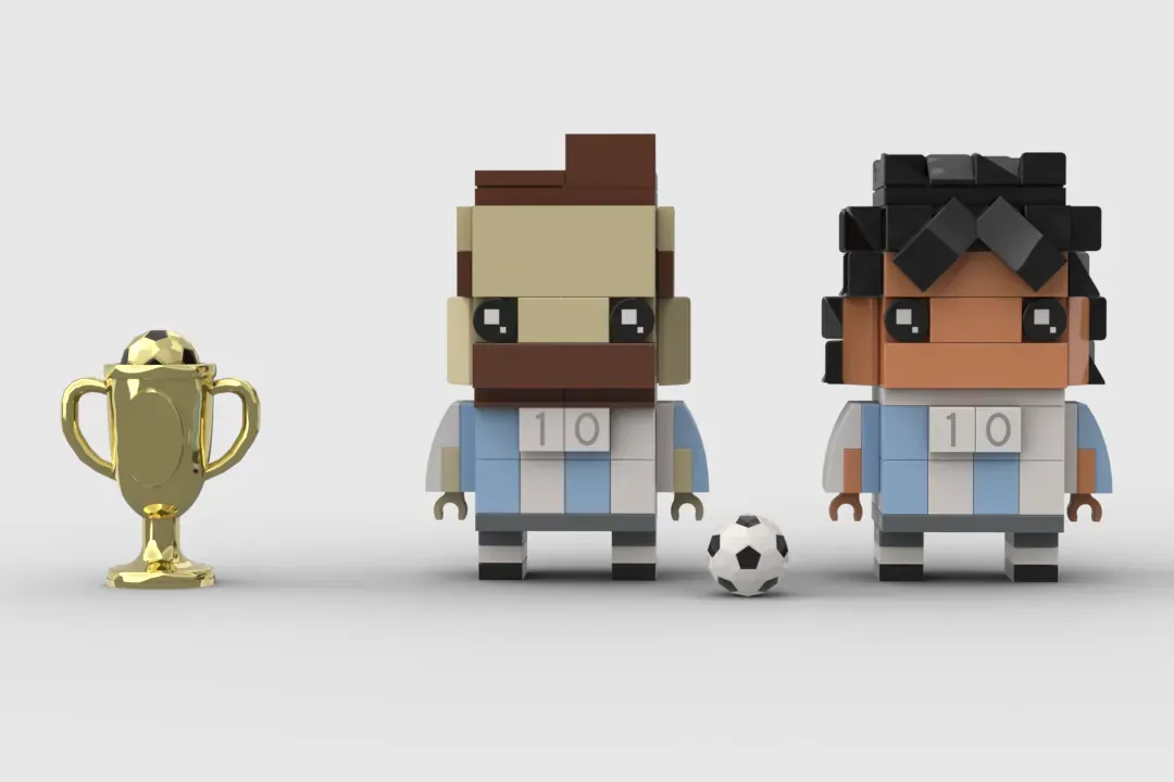 Maradona Y Messi Brickheads | LEGO® Ideas