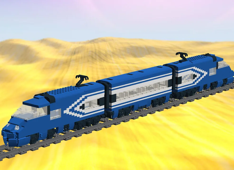 Blue and White Arrow Train | LEGO® Ideas
