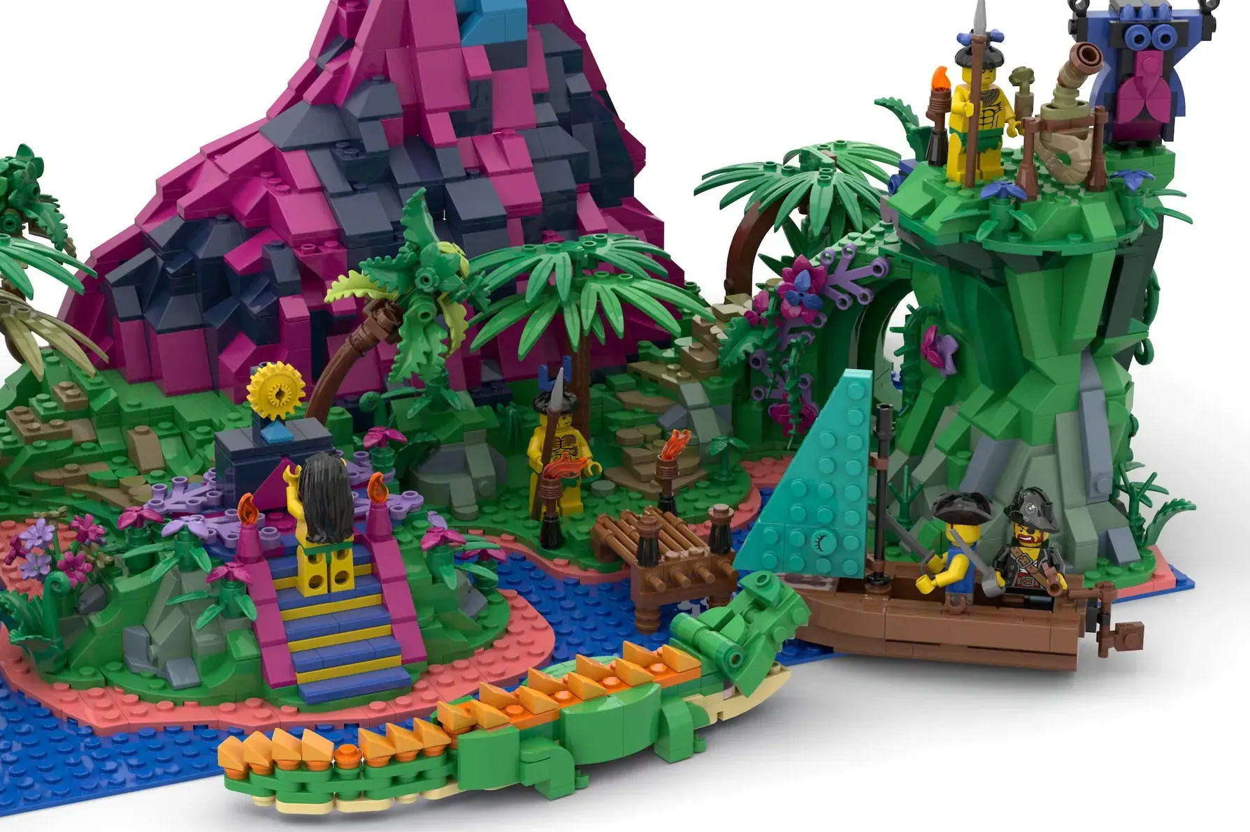 Purple Volcano Lagoon | LEGO® Ideas