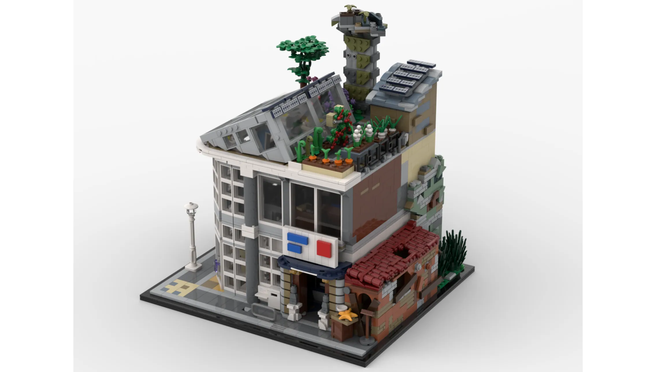Lego Rooftop Design LEGO French Café Review & Modifications